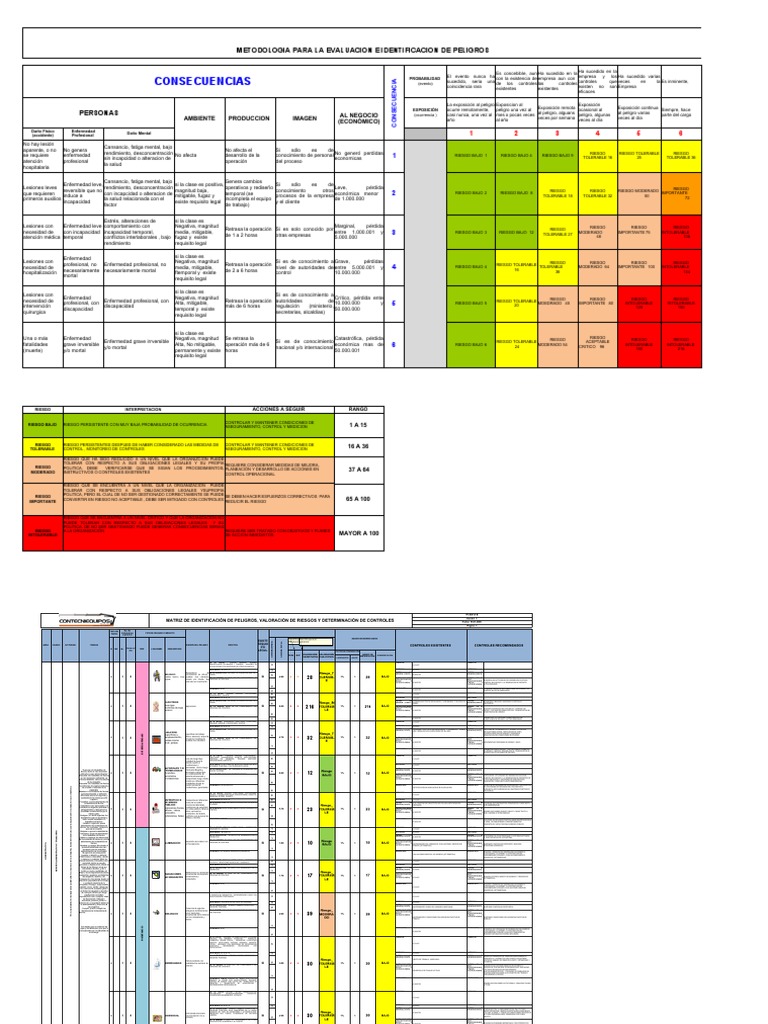 METODOLOGIA PARA LA EVALUACION DE PELIGROS EN EL LUGAR DE TRABAJO | PDF | Riesgo | Seguridad y ...