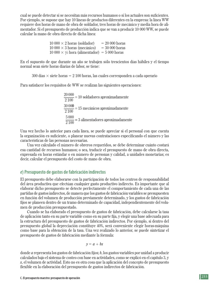 PÁGINAS 255 y 256 CONTABILIDAD ADMVA. DAVID NOEL RAMÍREZ PADILLA PDF | PDF | Presupuesto | Economias