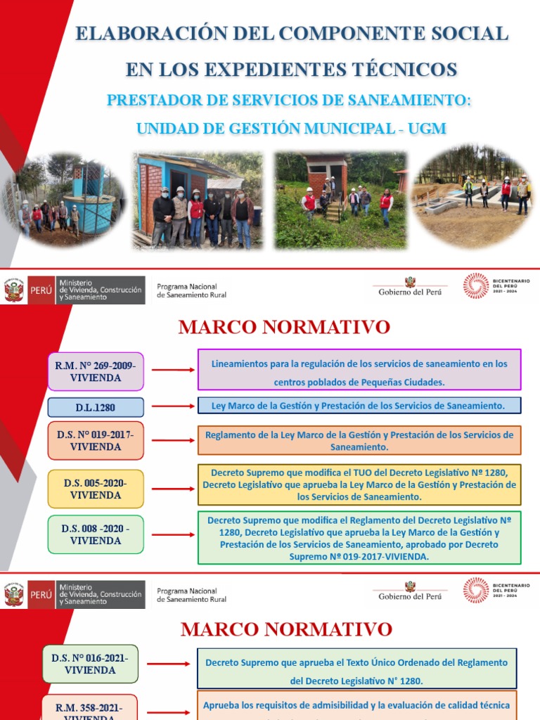 Componente Social en El Exp. Técnico UGM 2023 | PDF | Presupuesto | Alcantarillado