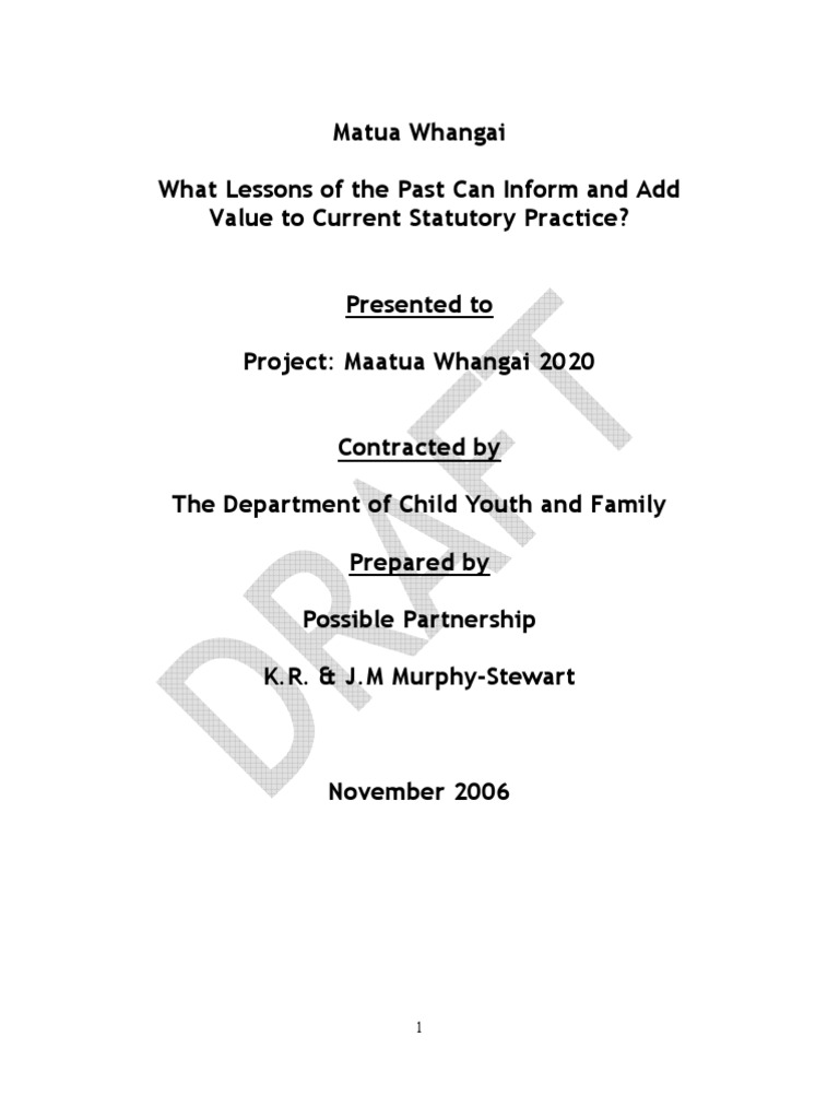 Understanding Maatua Whangai Principles | PDF | Risk | Interoperability