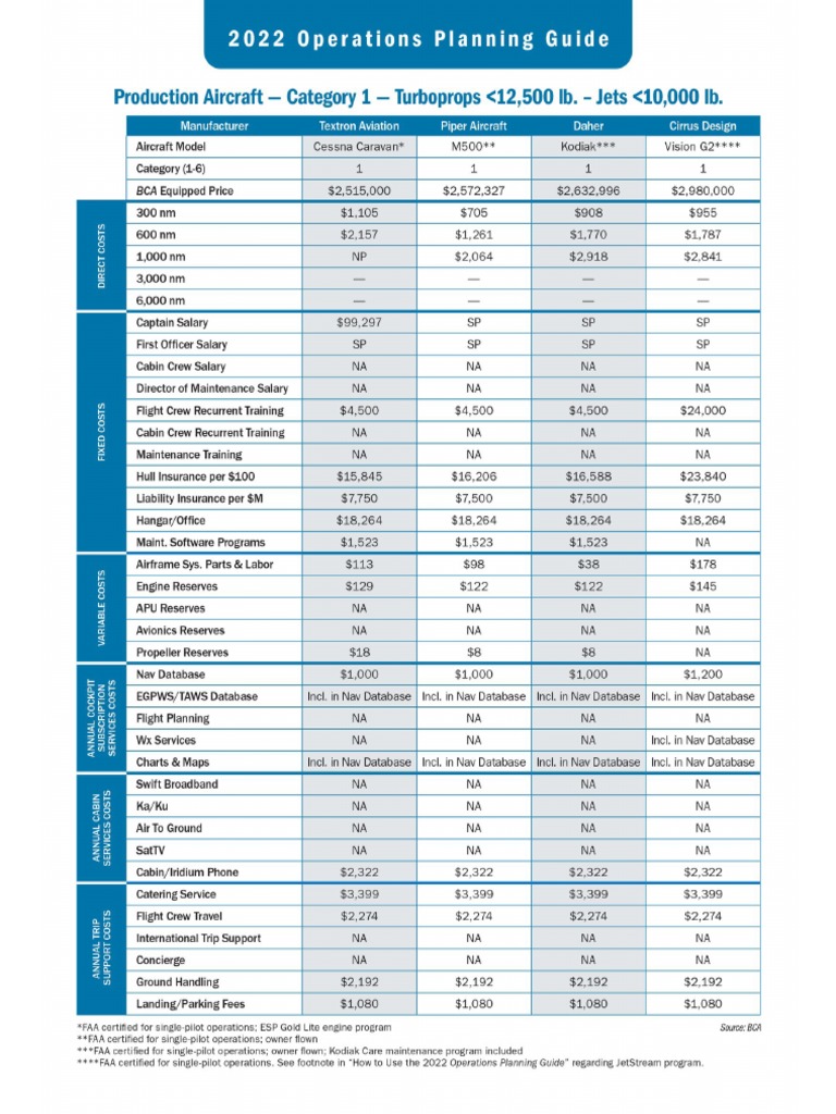 BCA Operations Planning Guide 2022 | PDF