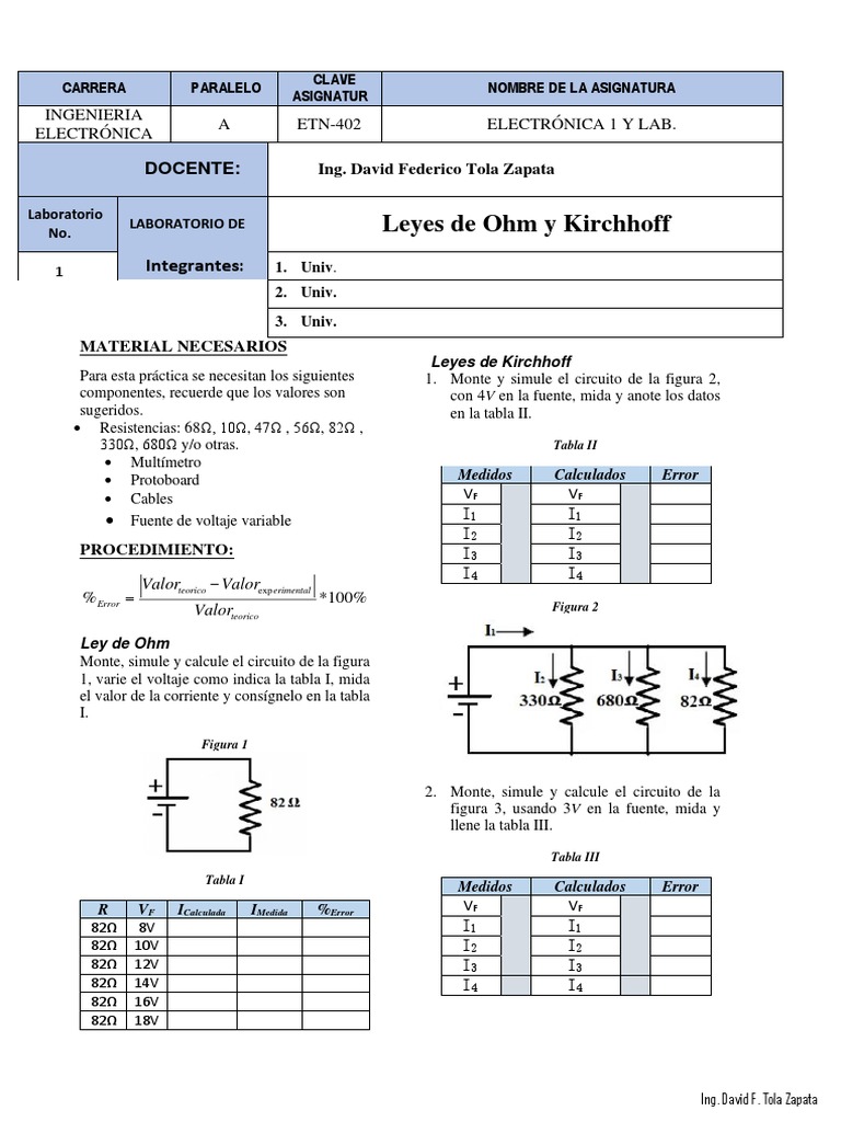 Labo 1 Electronica 1 y Lab. | PDF | Electrónica | Ciencia de los Materiales