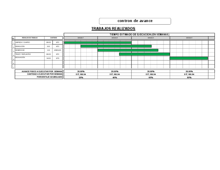 Control de Avance | PDF