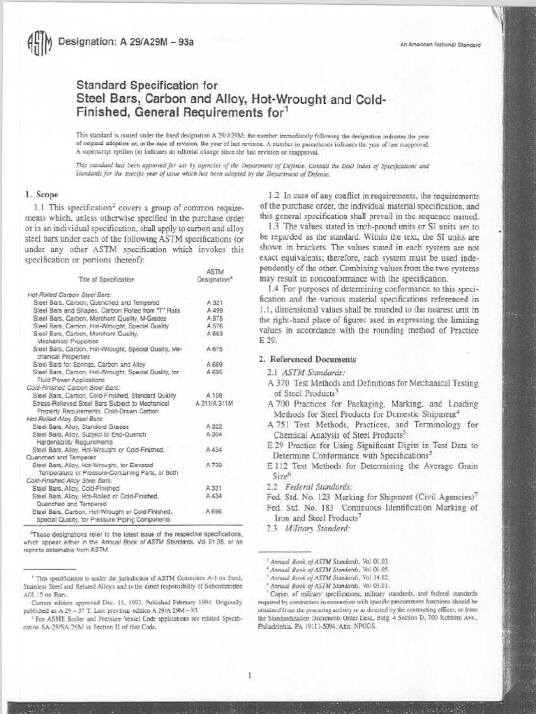 Astm A-29 | PDF
