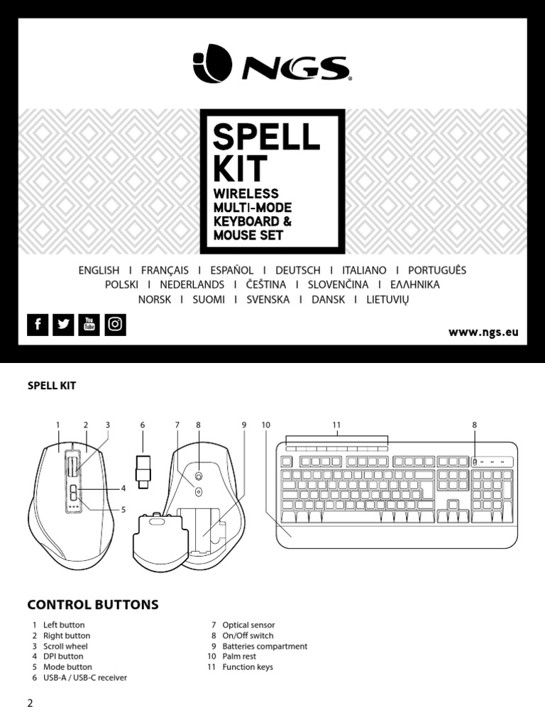 Spell Kit Manual | PDF | Computer Keyboard | Electrical Engineering
