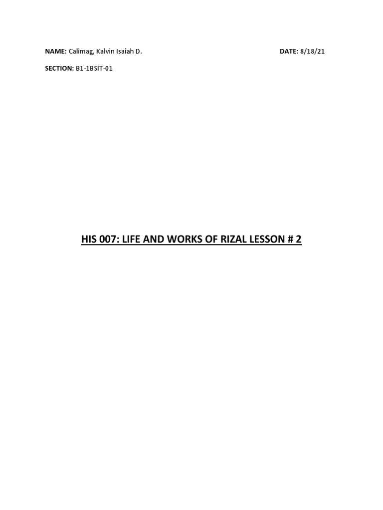 HIS 007 - Module 2 | PDF