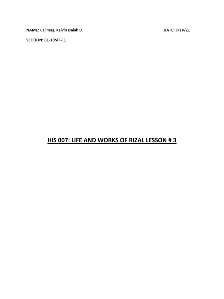 HIS 007 - Module 3 | PDF