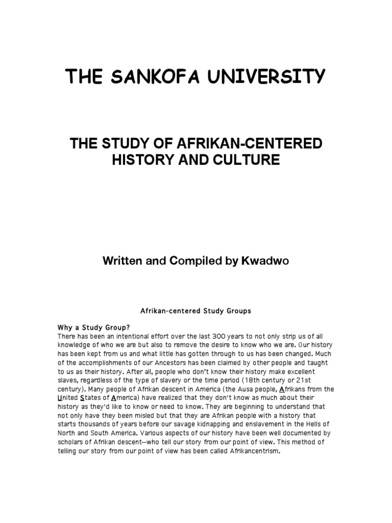 THE SANKOFA UNIVERSITY - Booklist | PDF THE SANKOFA UNIVERSITY - Booklist | PDF