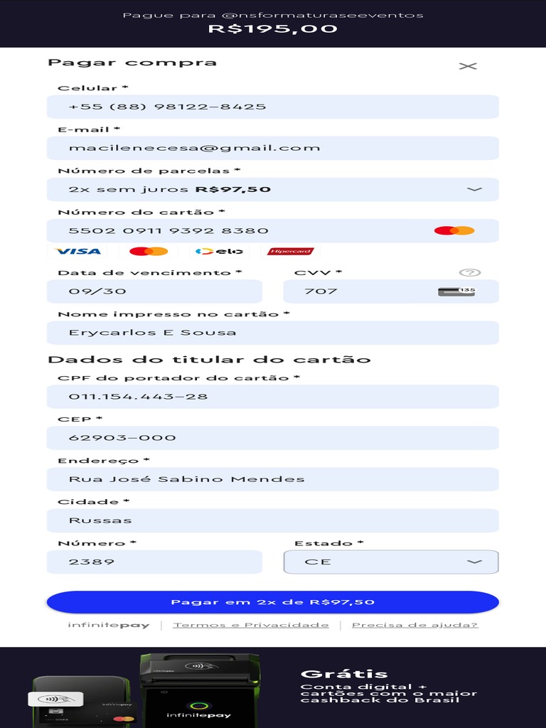InfinitePay Link de Pagamento PDF | PDF