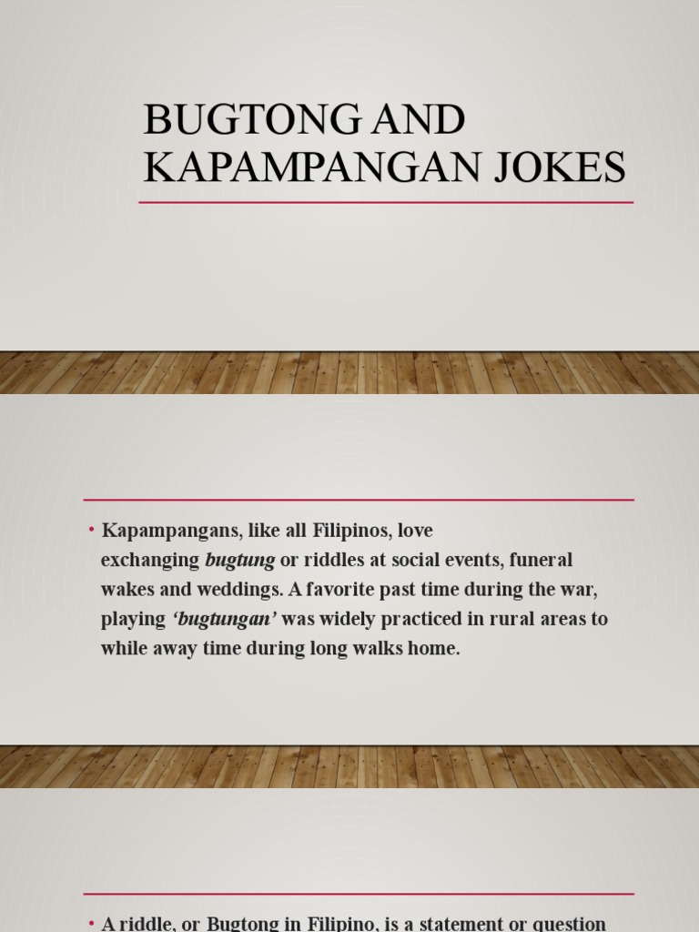 Bugtong and Kapampangan Jokes 2023 | PDF