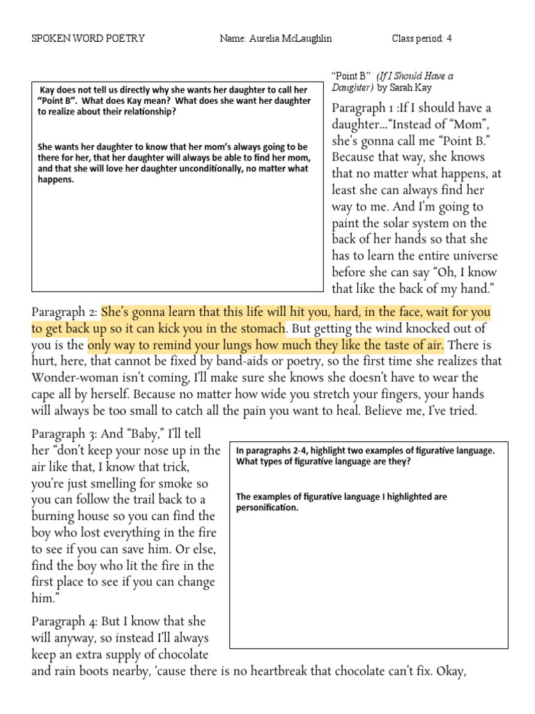 Cline Copy Point B Sarah Kay (2023) | PDF