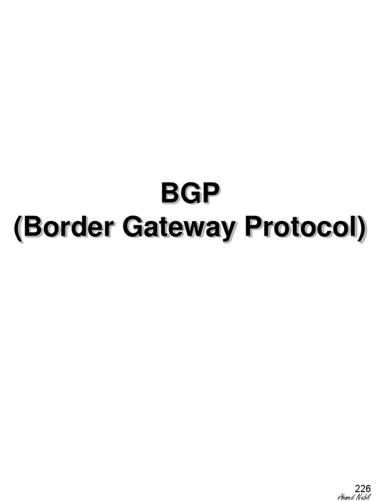 BGP (Border Gateway Protocol) PDF | PDF | Router (Computing) | Routing