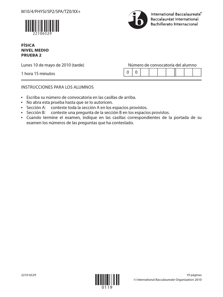 Physics Paper 2 TZ2 SL Spanish-3 | PDF | Resistor | Líquidos