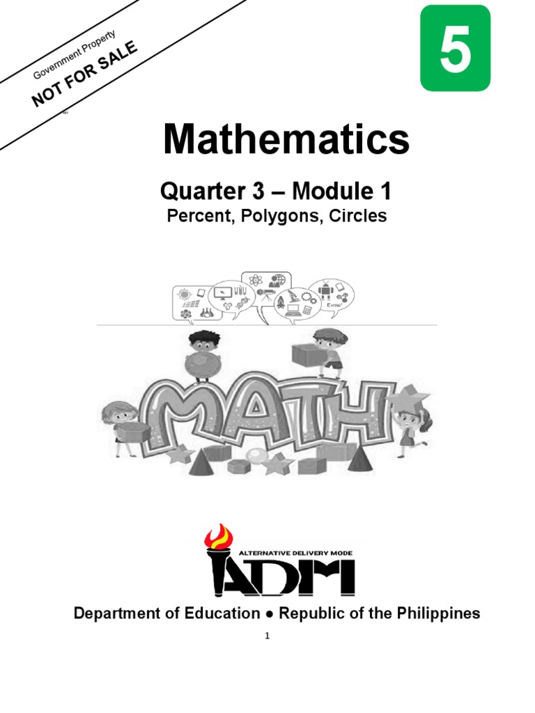 Mathematics: Quarter 3 - Module 1 | Download Free PDF | Circle | Percentage