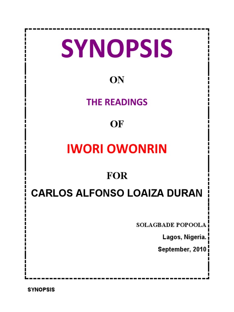 Revealing One's Destiny: A Synopsis of the Ifa Reading for Iwori ...