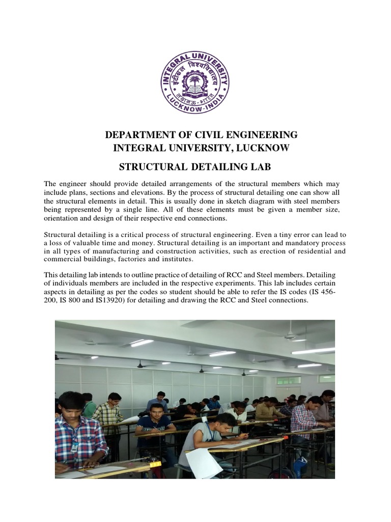 Structural Detailing Lab Guide | PDF