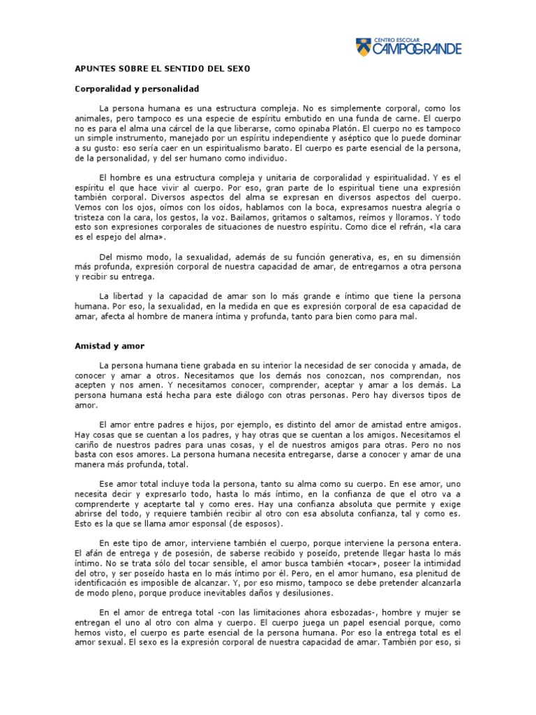 El amor y la expresión corporal | PDF | Amor | Alma