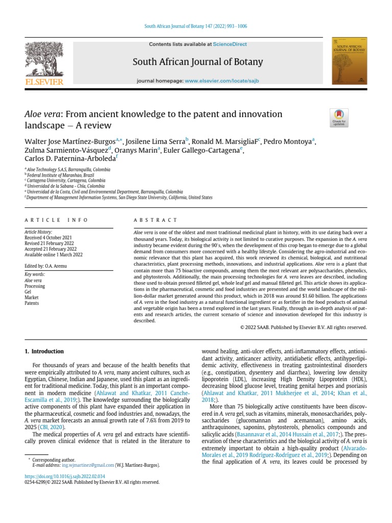 South African Journal of Botany | PDF | Nutrition | Diet & Nutrition