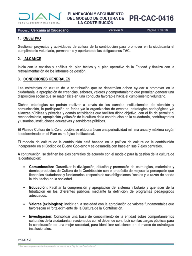 PR CAC 0416 Planeacion y Seguimiento | PDF | Planificación