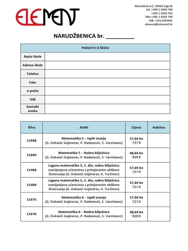 Narudzbenica domOS PDF | PDF