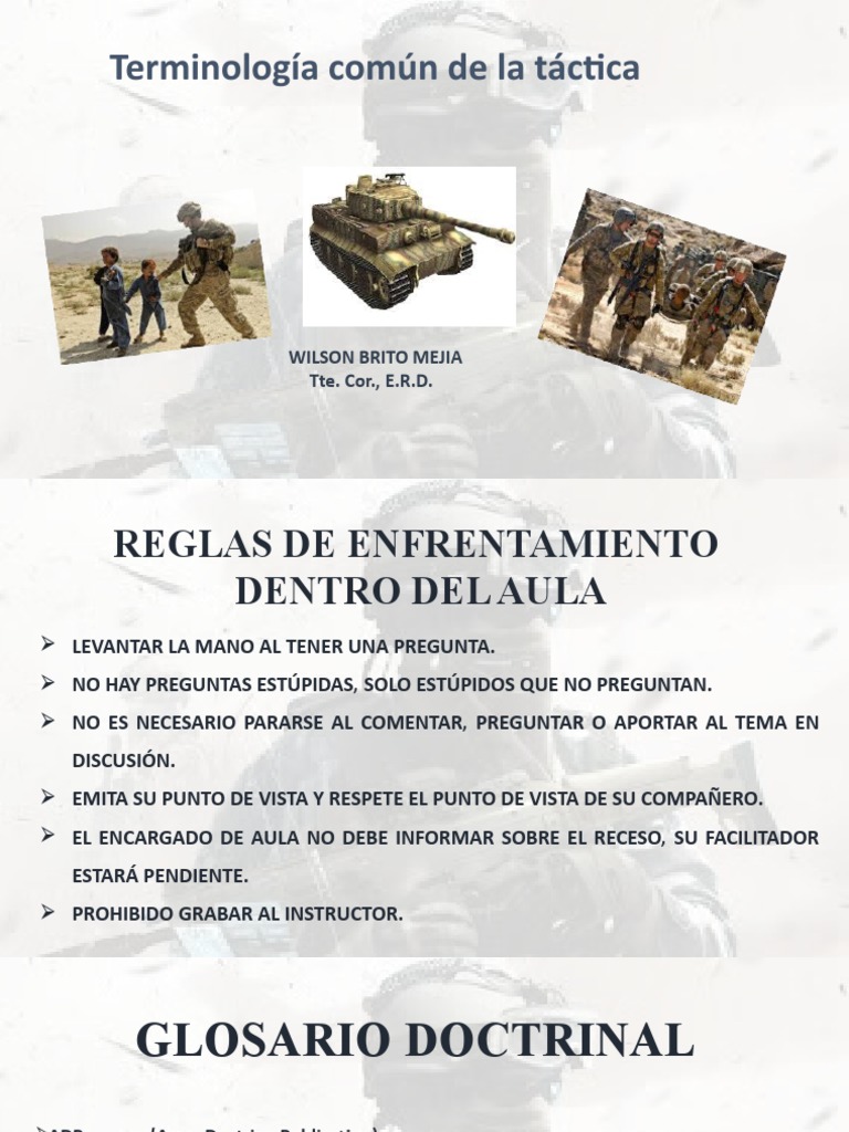 Terminología común de la táctica 9999 (1) | PDF | Militar | Doctrina