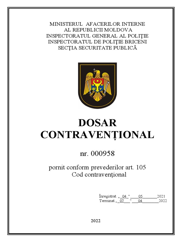 Dosar Contravențional | PDF