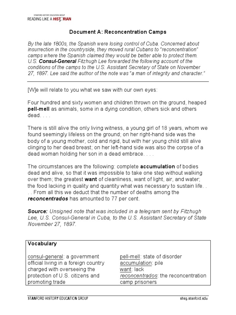 Unit 2 2.1 Spanish American War Student Materials - 0 | PDF | Cuba ...