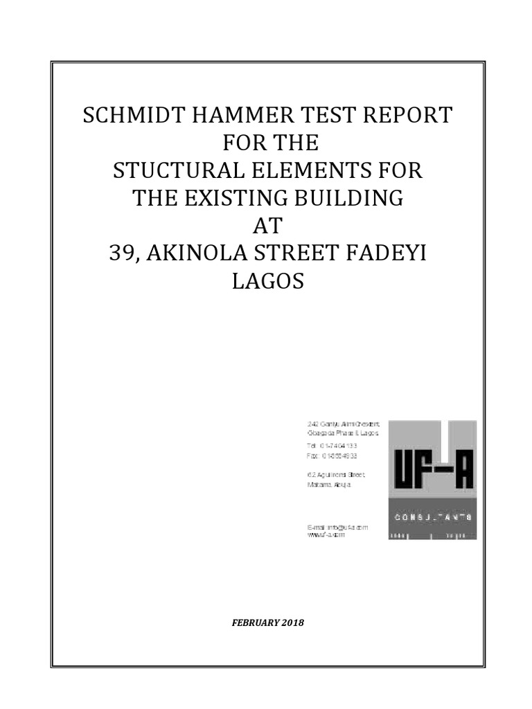 Structural Integrity Test (Schmidt Hammer) - Fadeyi | PDF | Concrete ...