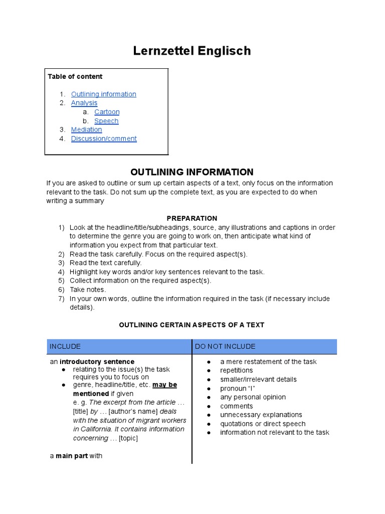 Lernzettel Englisch Download Free Pdf Argument Linguistics