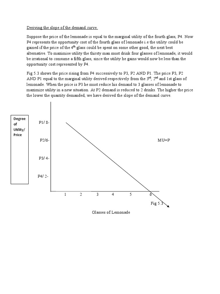 Deriving The Slope of The Demand Curve | PDF