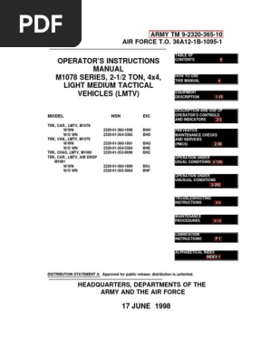 M1078 Technical Manual Series