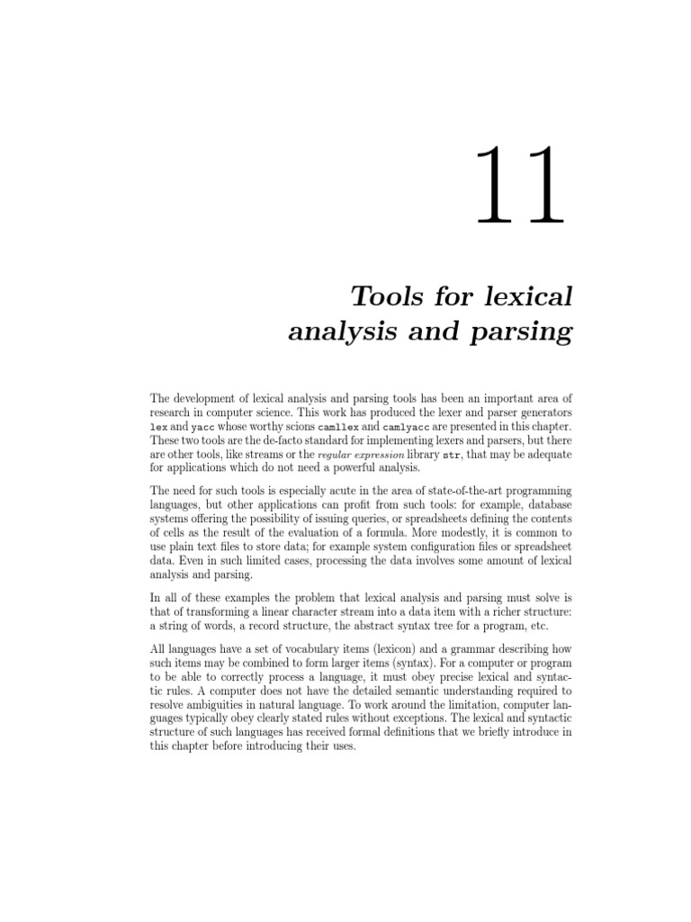 Chap 11 | PDF | Parsing | Regular Expression