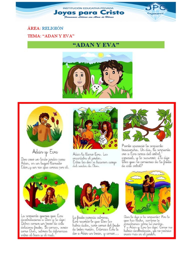 Religión Adan y Eva - Viernes | PDF