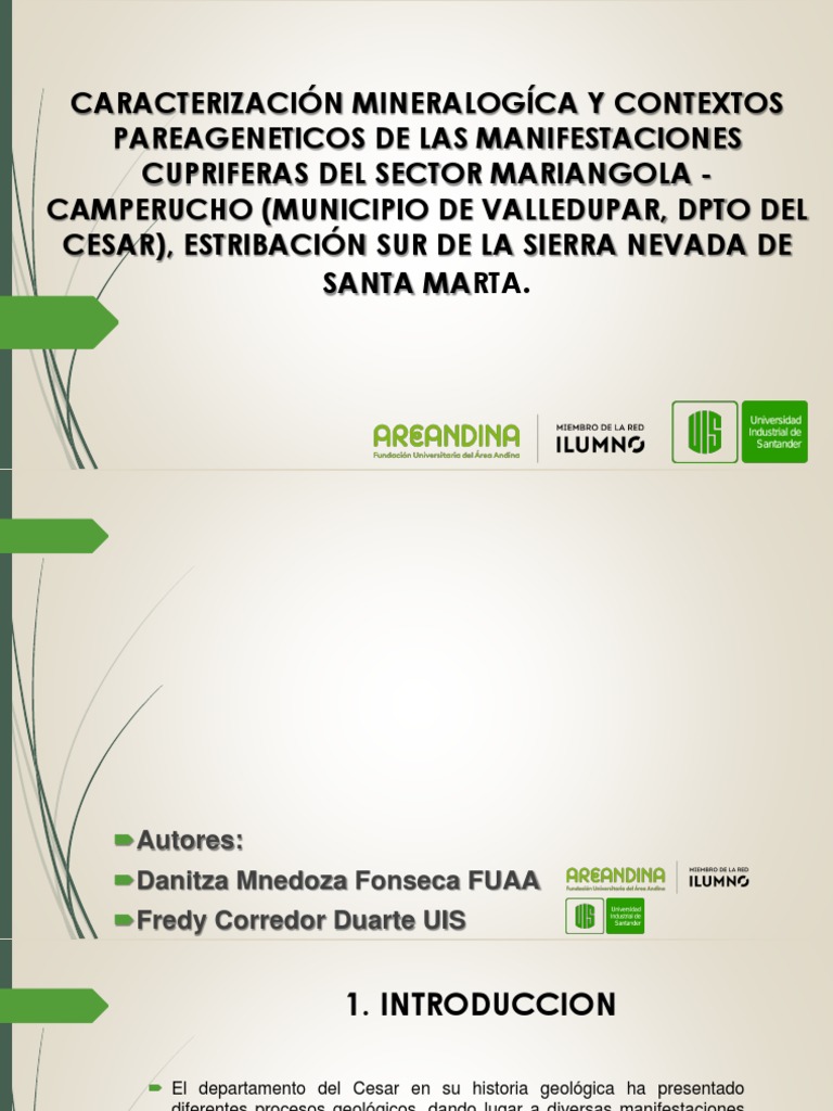Ignimbrita y Cupríferas en Valledupar | PDF | Minerales | Roca (geología)