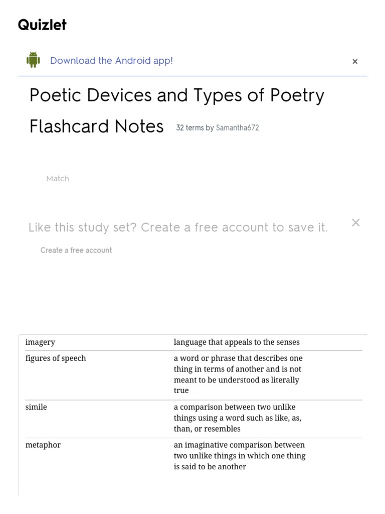 Elements of Poetry-1 | PDF | Poetry | Rhyme