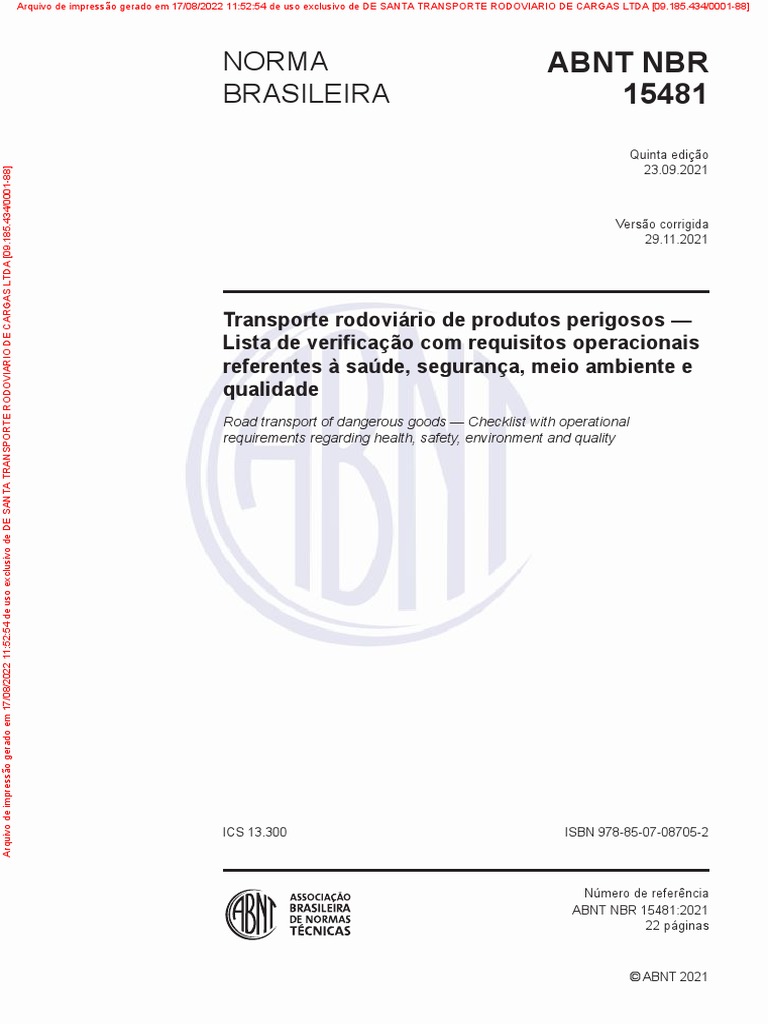 Iso 15481 - 2021 | PDF | Transporte | Publicidade
