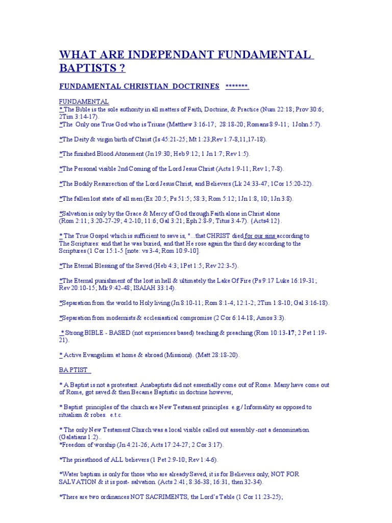 What Are Independent Fundamental Baptists | Christian Denomination | Christian Movements