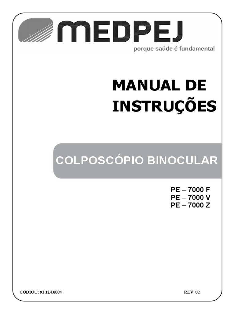 Manual Pe 7000 Rev02 PDF | PDF | Câmera | Olho