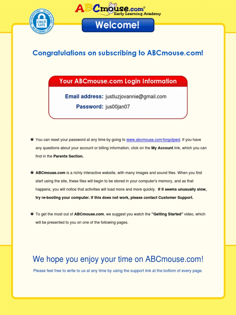 Abcmouse Login PDF | PDF