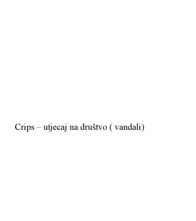 Crips | PDF