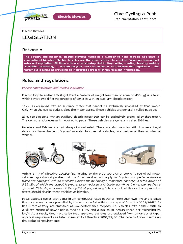 Presto Electric Bicycles | PDF | Rechargeable Battery | Transport
