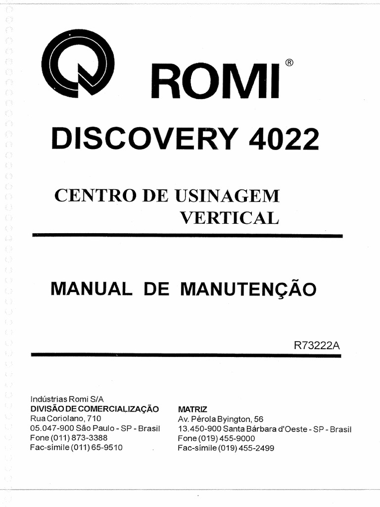 Manual de Manutencao Discovery 4022 | PDF
