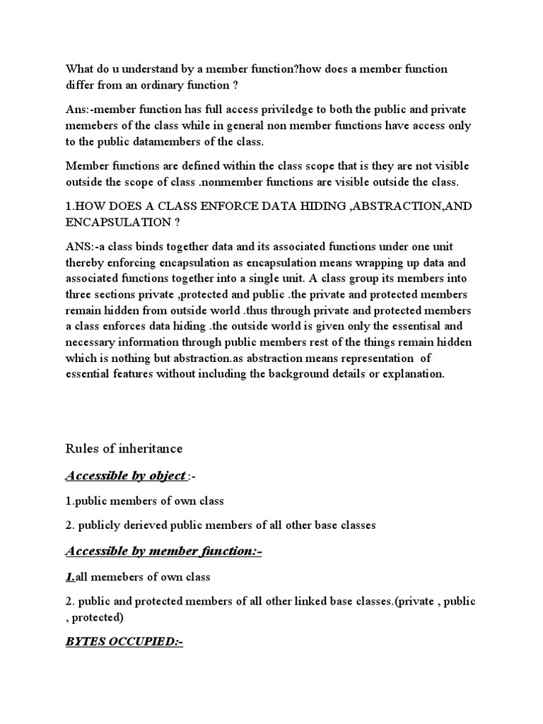 Understanding Member Functions in Classes | PDF | Career & Growth | Computers
