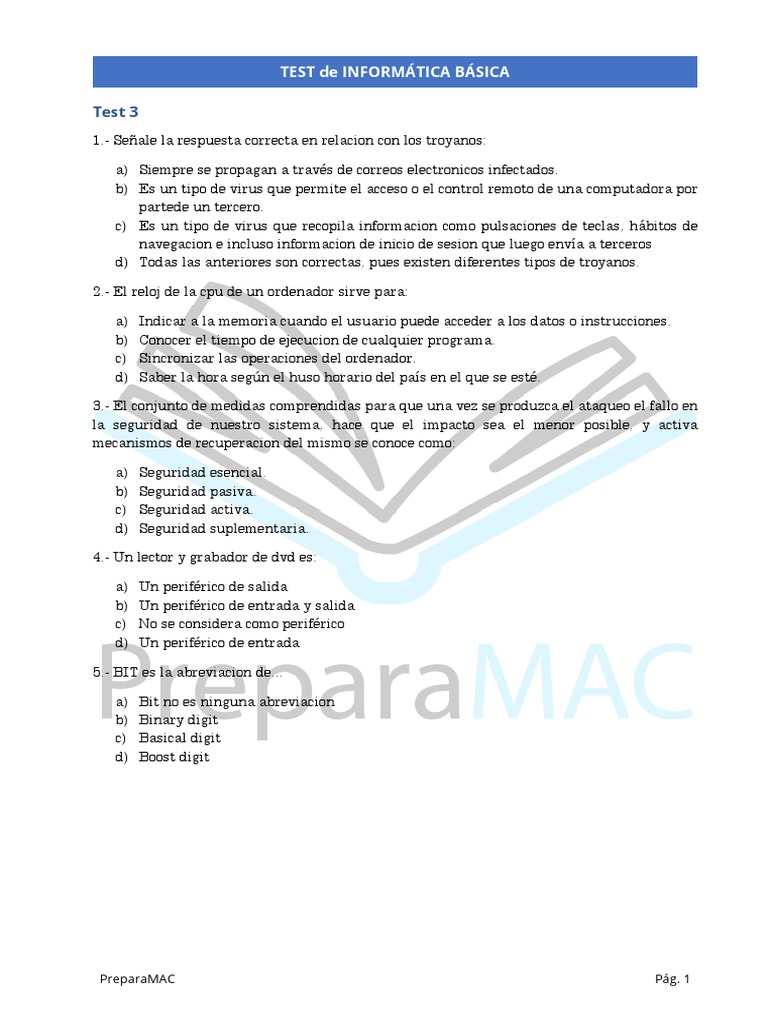 Inform Tica B Sica. Test 031677084844899 | PDF | Hardware de la ...