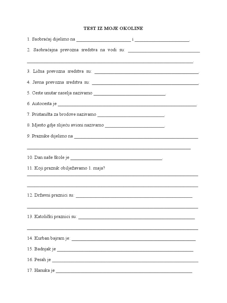 1 Moja Okolina | PDF