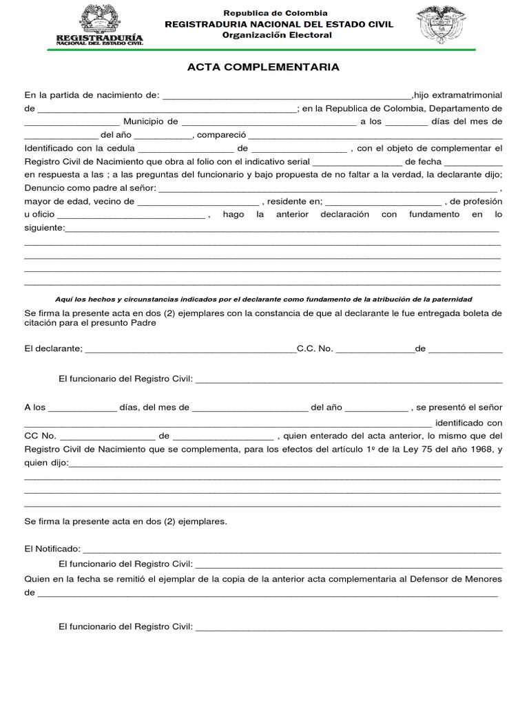 Acta Complementaria | PDF | Gobierno | Derechos humanos