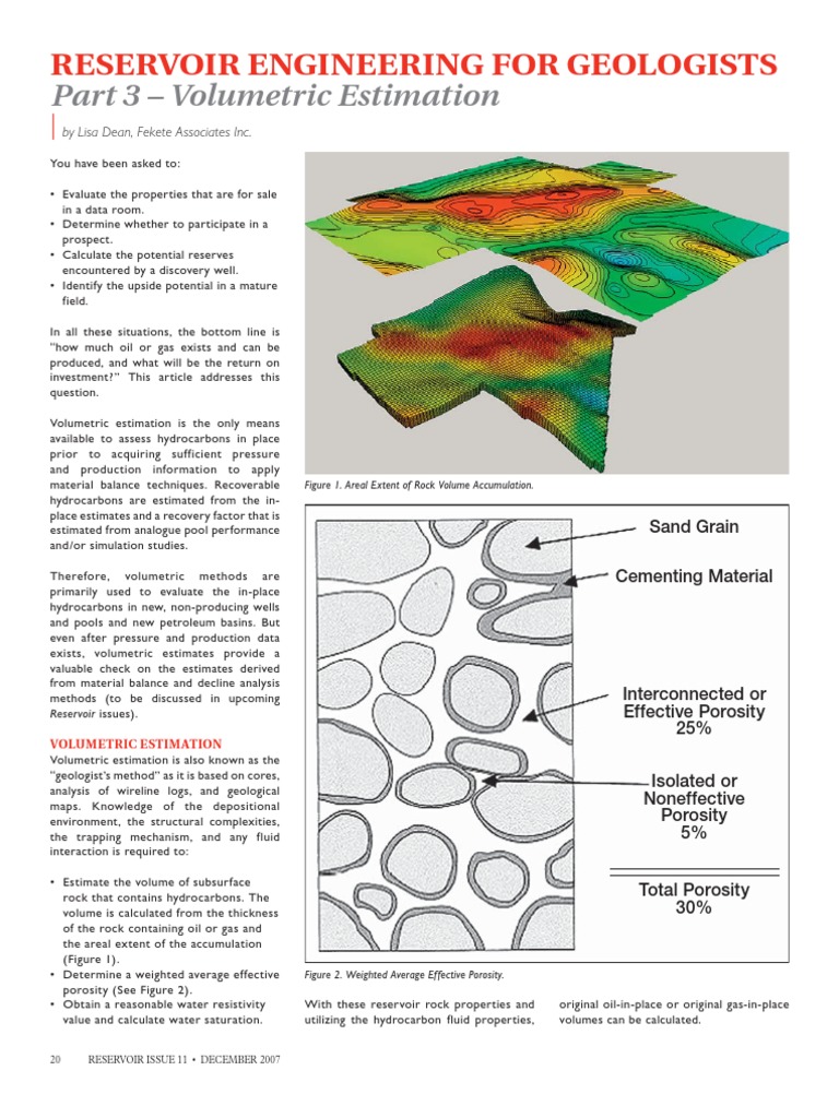 Oil and Gas Reservoir Calculations | PDF | Petroleum Reservoir | Porosity