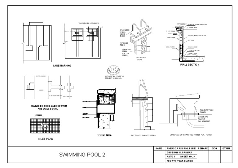 Swimming Pool Construction Details | PDF | Materials | Building Technology