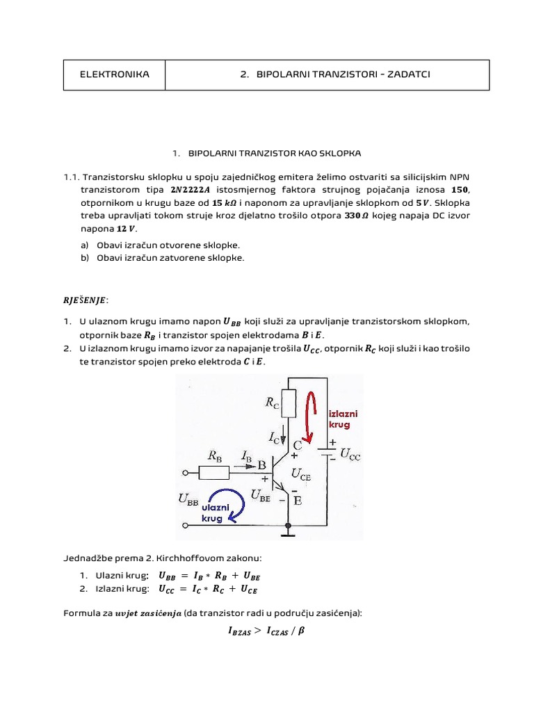 Ele - 2.BT - Zadatci (2022.-2023.) | PDF