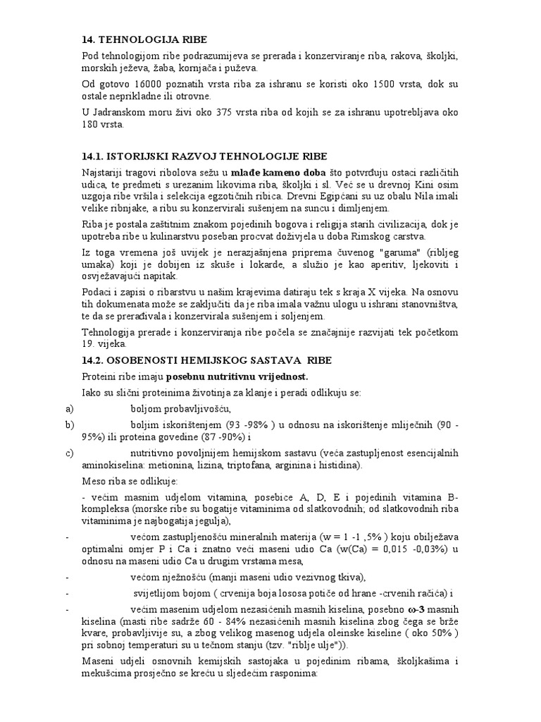 14.tehnologija Ribe | PDF